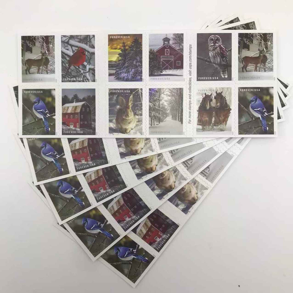 2020 Winter Scenes Forever Stamps 100pcs - Forever Postal – Collectible ...